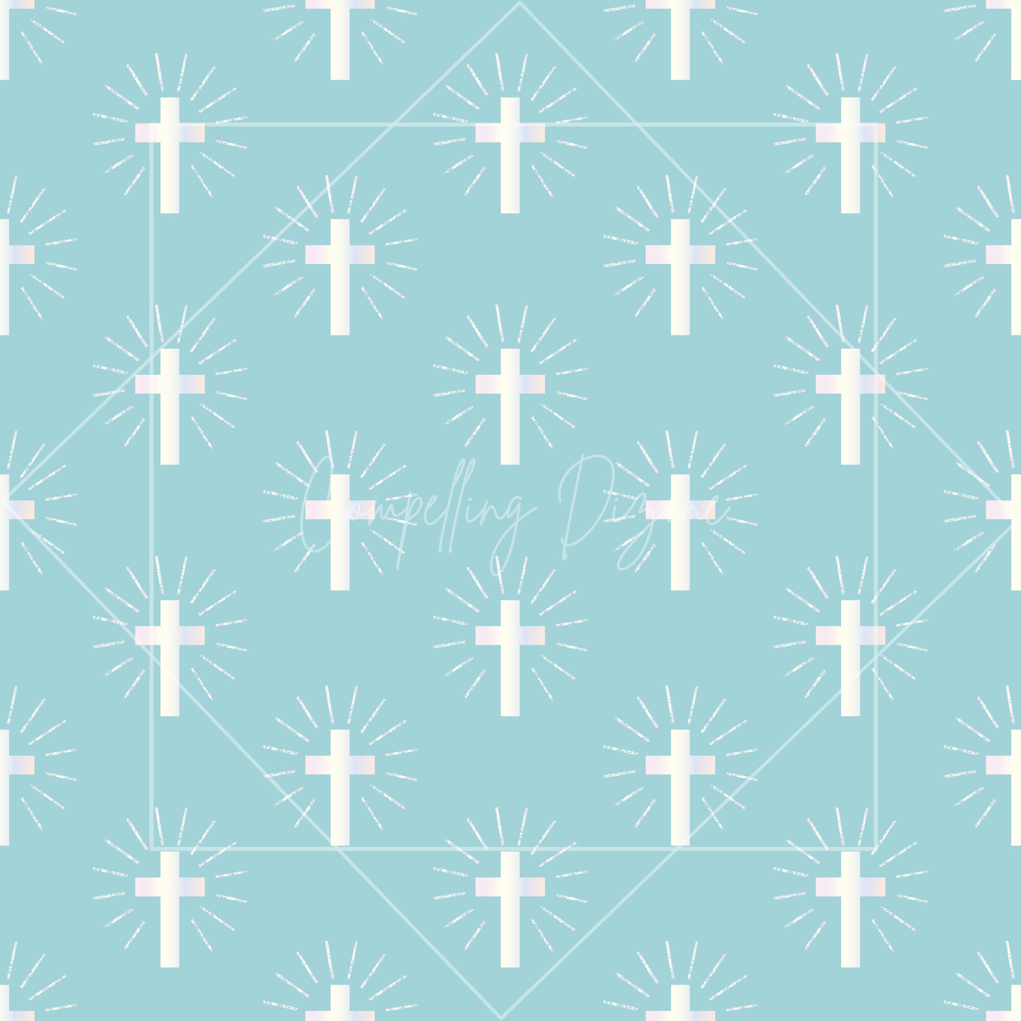 Easter Blessings Digital Patterns | Religious Seamless Paper | Crosses ...