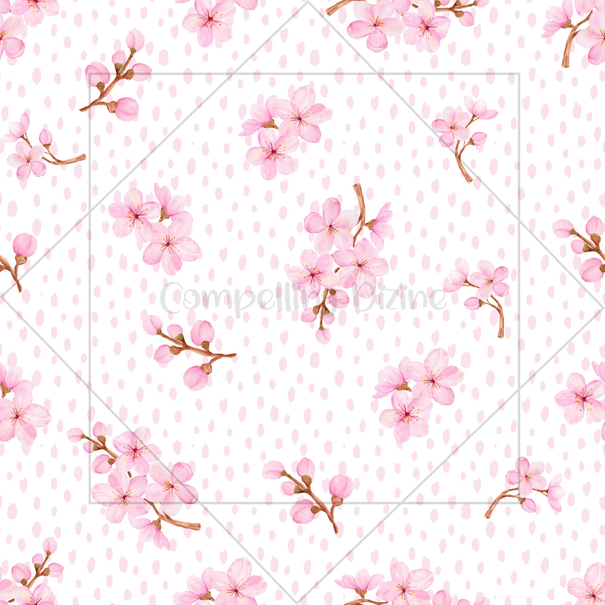 Cherry Blossom Digital Paper | Floral Seamless Patterns | Bloom Images ...