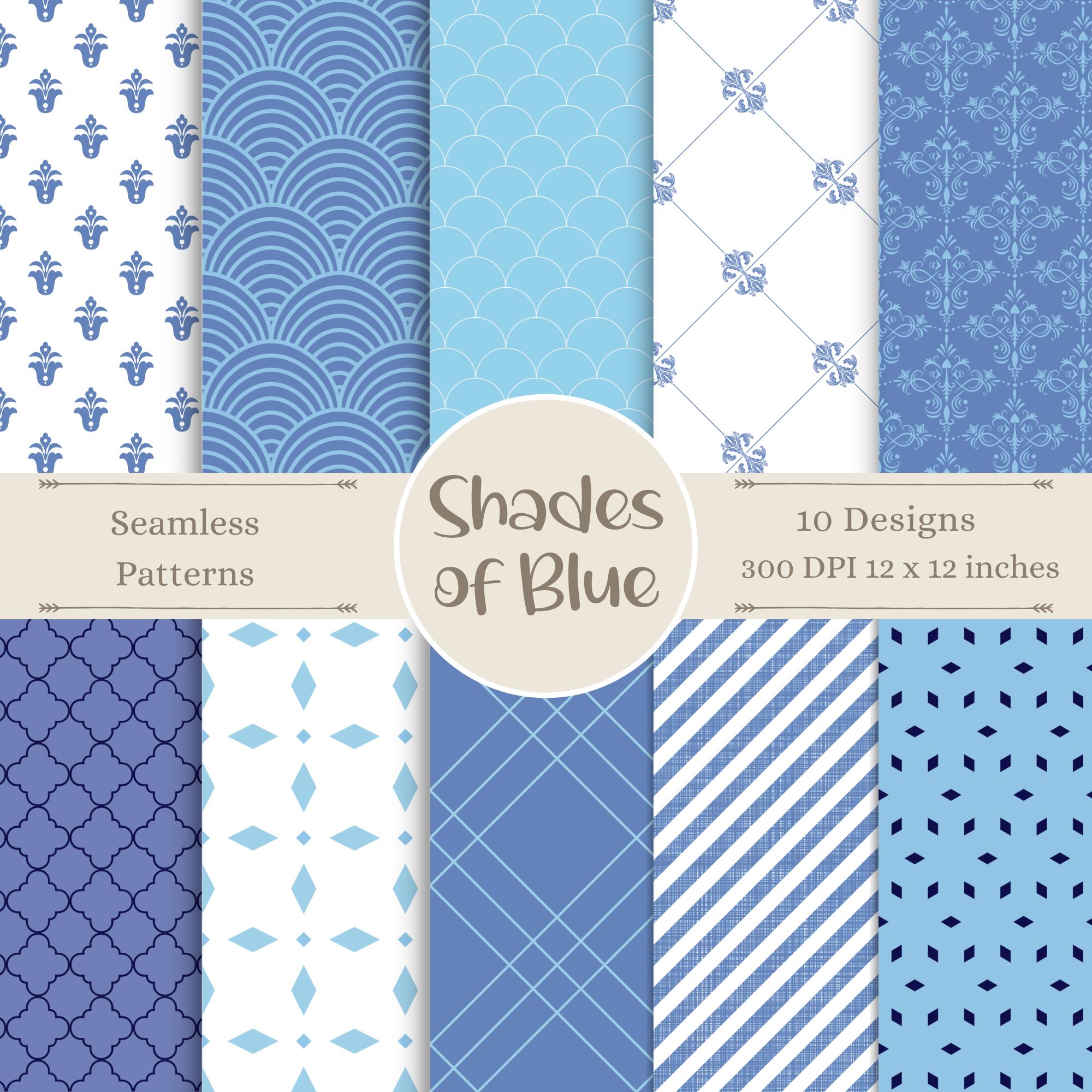 Shades of Blue Digital Paper | Colorful | Seamless | Light Blue Art ...