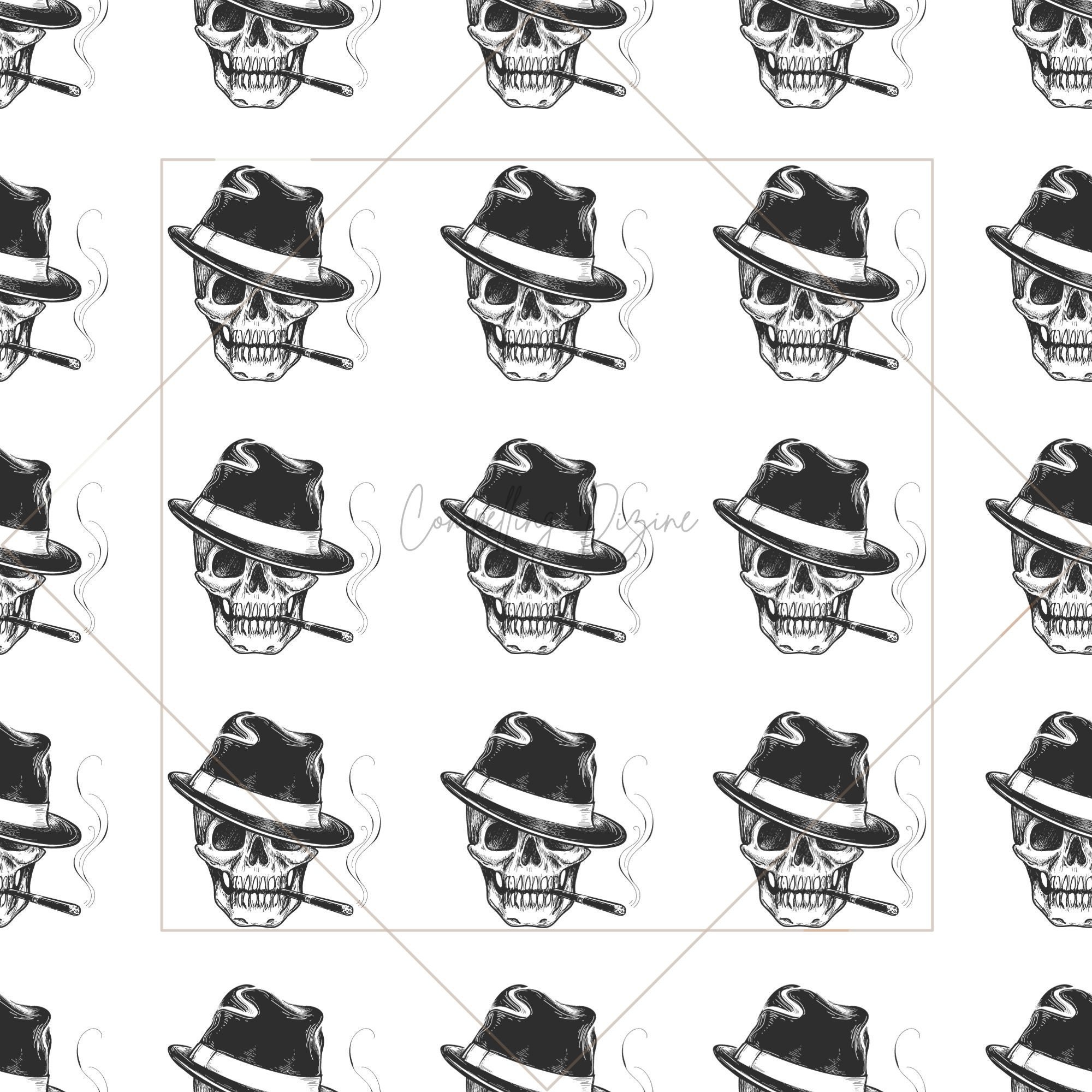 Skull and Bones Digital Patterns | Halloween Seamless Paper | Skull and ...