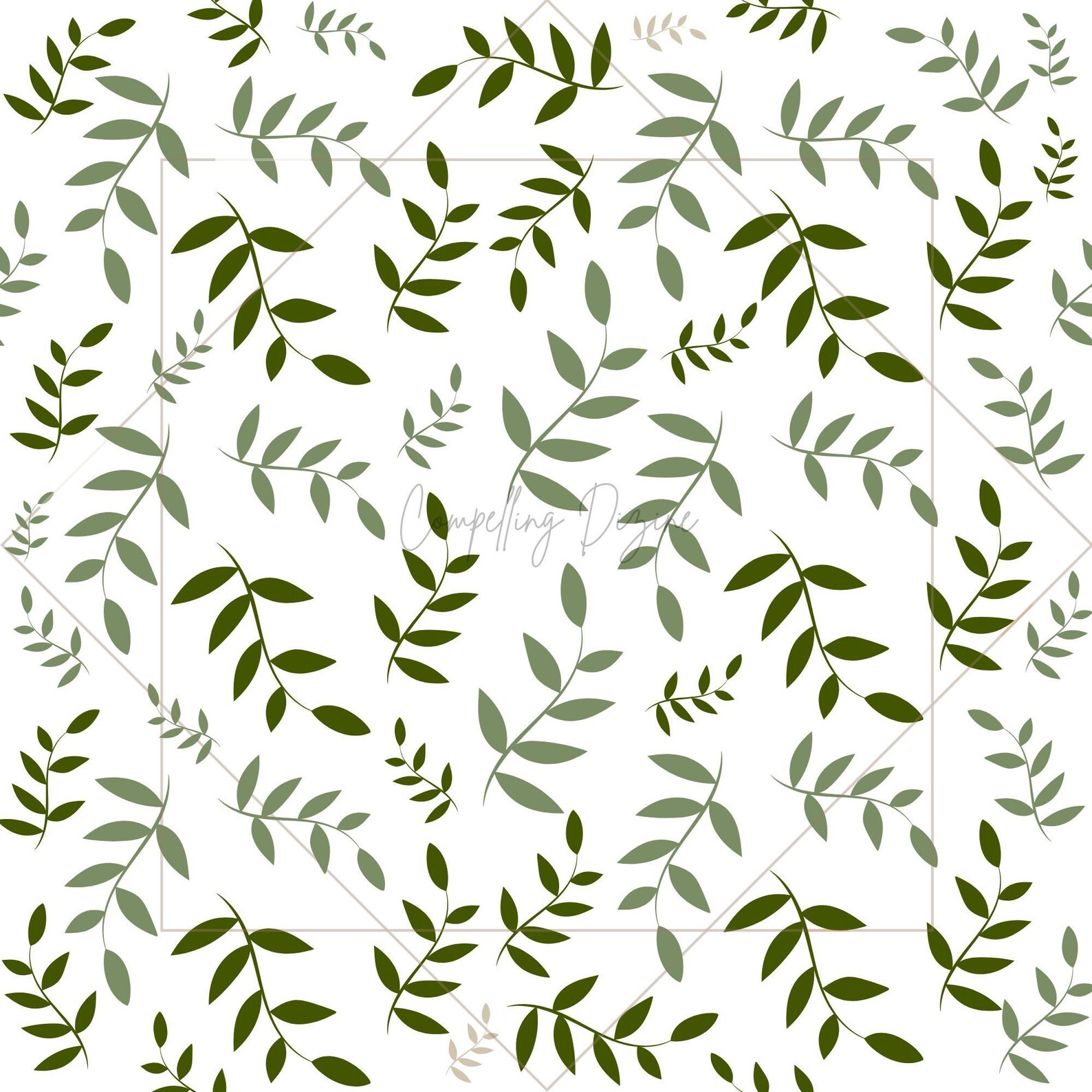 Elegant Greenery Digital Paper | Leaves Seamless Paper | Leafy Vine ...