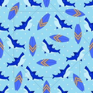 Super Sharks Digital Designs | Sea Life Scrapbook Craft Paper | Animal ...