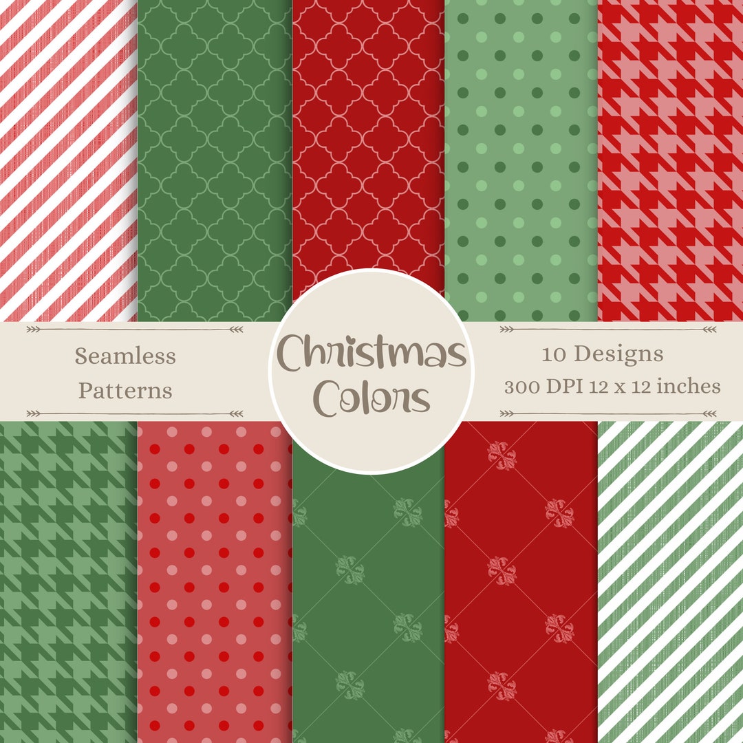 Christmas Digital Patterns | Holiday Seamless Paper | Xmas Images ...