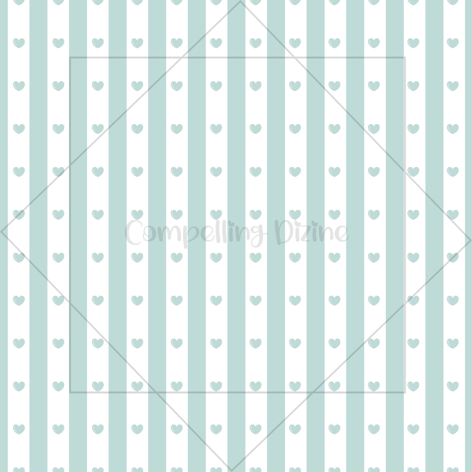 Nursery Digital Designs | Teal Hearts Seamless Patterns | Newborn ...