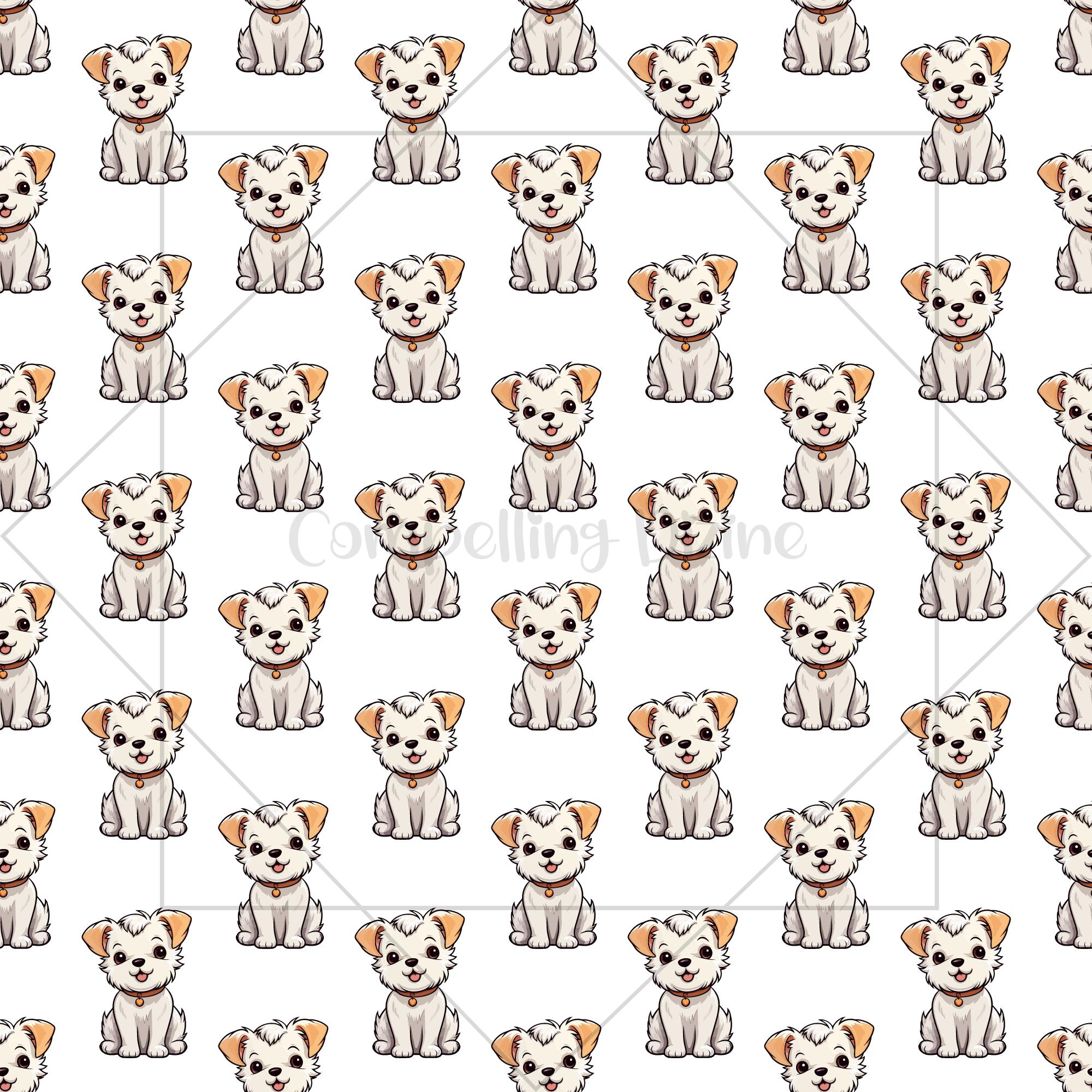Puppy Digital Designs | Cute Puppies Scrapbook Craft Paper | Animal ...