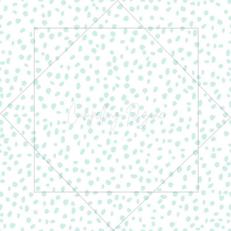 Doodle Mint Digital Design | Illustration Seamless Patterns | Printable ...