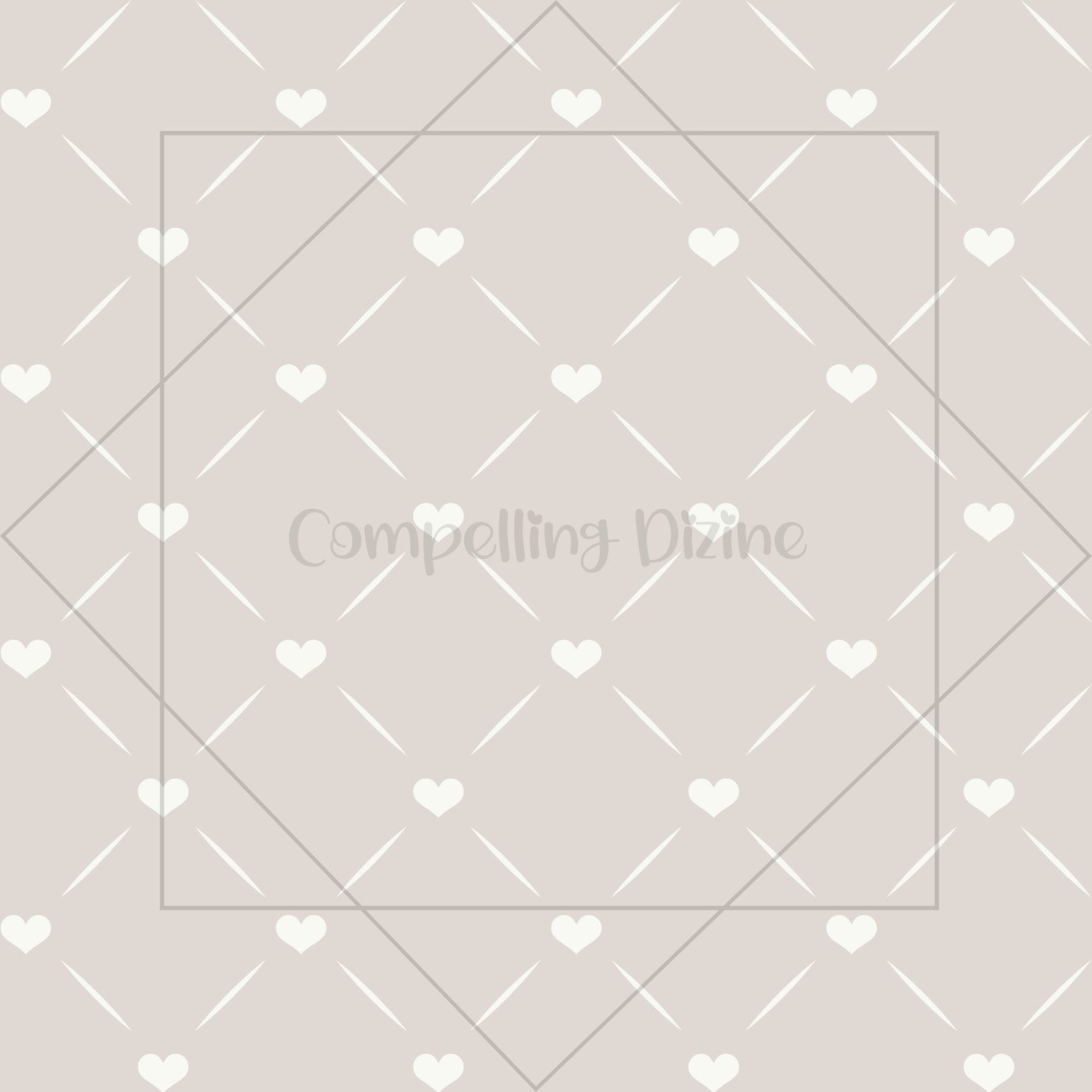 Nursery Digital Designs Beige Hearts Seamless Patterns Newborn Simple ...