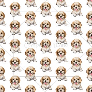 Puppy Digital Designs | Cute Puppies Scrapbook Craft Paper | Animal ...