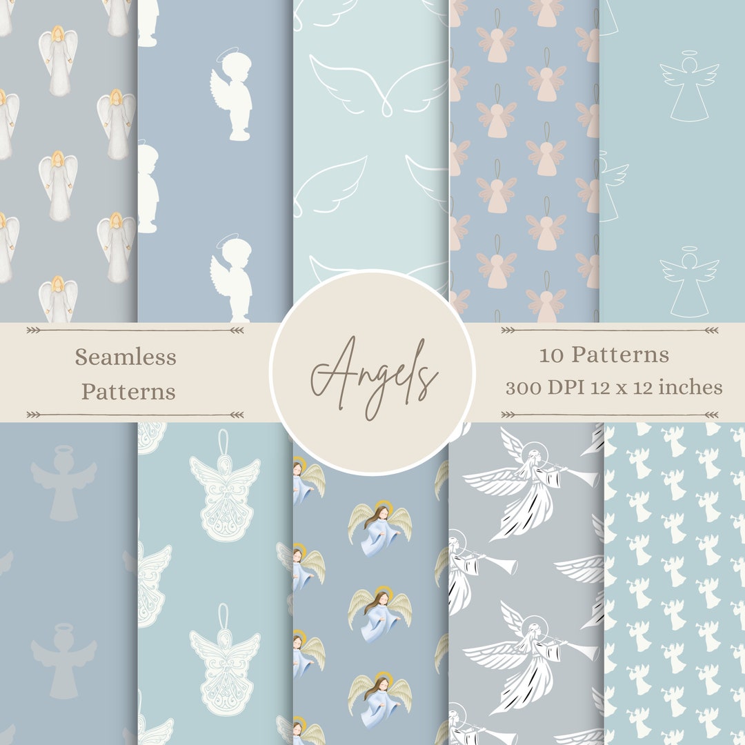 Angel Digital Patterns Angels Seamless Paper Elegant Paper Angelic ...