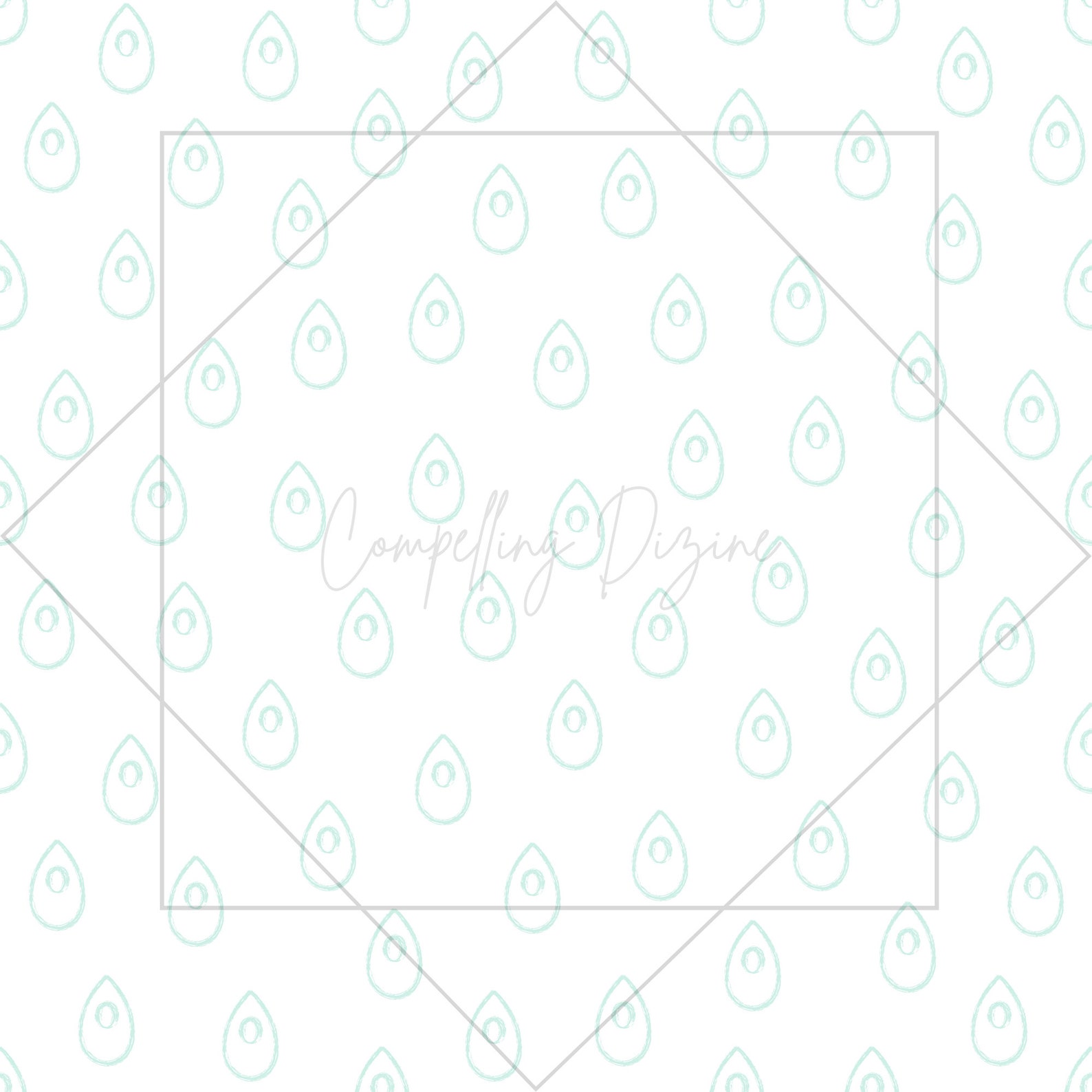 Doodle Mint Digital Design | Illustration Seamless Patterns | Printable ...