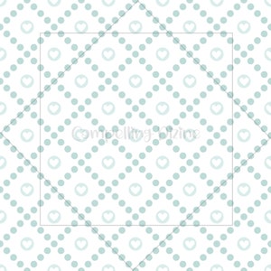 Nursery Digital Designs | Teal Hearts Seamless Patterns | Newborn ...