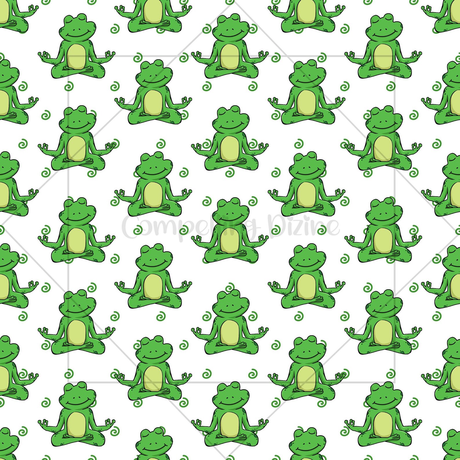 Friendly Frogs Digital Patterns | Frog Green Seamless Paper | Froggy ...