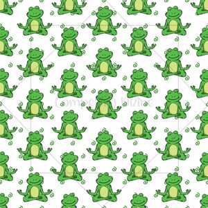 Friendly Frogs Digital Patterns | Frog Green Seamless Paper | Froggy ...