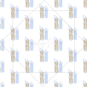 It's a Boy Digital Patterns | Baby Boy Seamless Paper| Blue Scrapbook ...