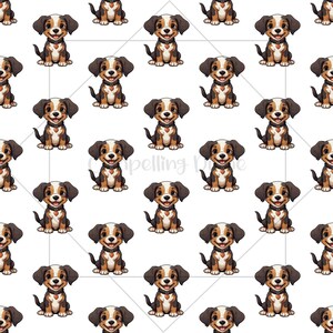 Puppy Digital Designs | Cute Puppies Scrapbook Craft Paper | Animal ...
