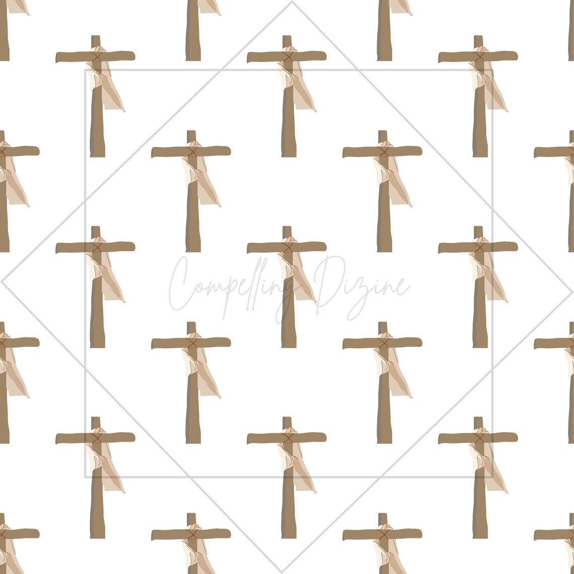 Easter Blessings Digital Patterns | Religious Seamless Paper | Crosses ...