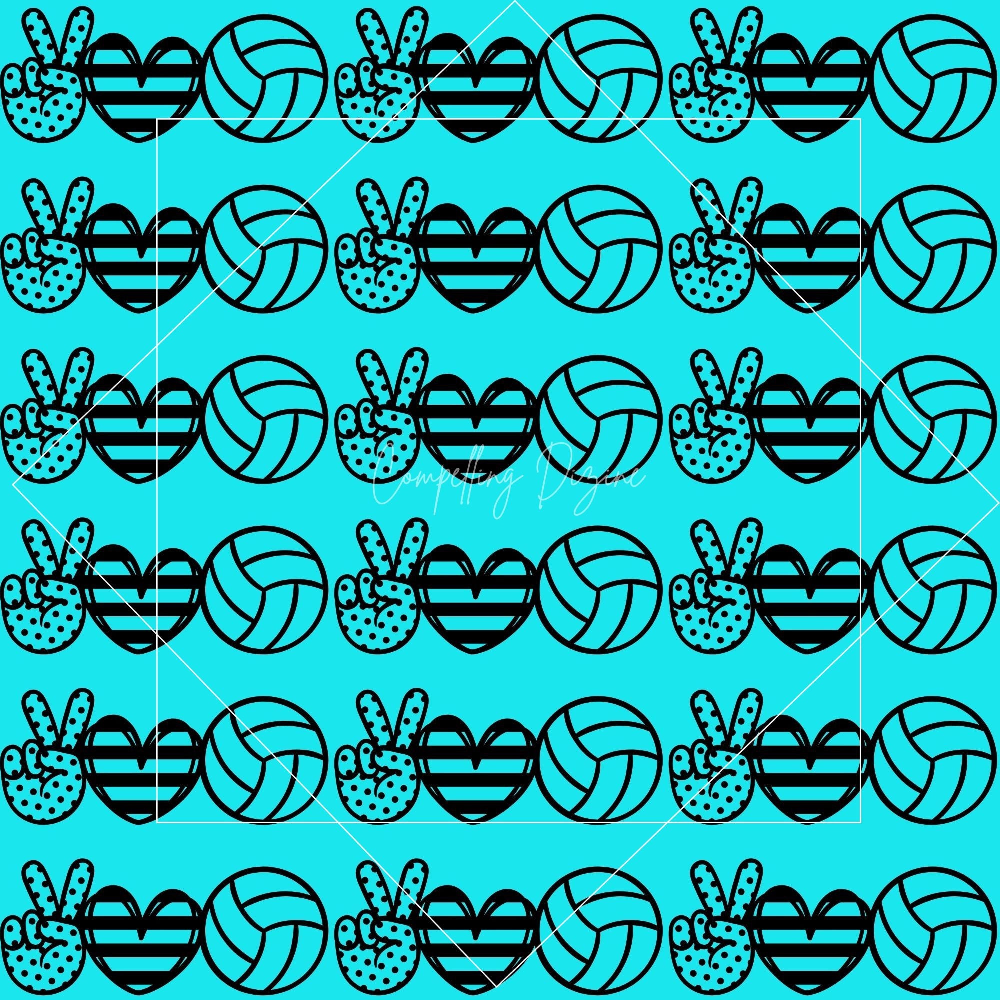Volleyball Digital Patterns Game Time Seamless Paper Sports Scrapbook ...