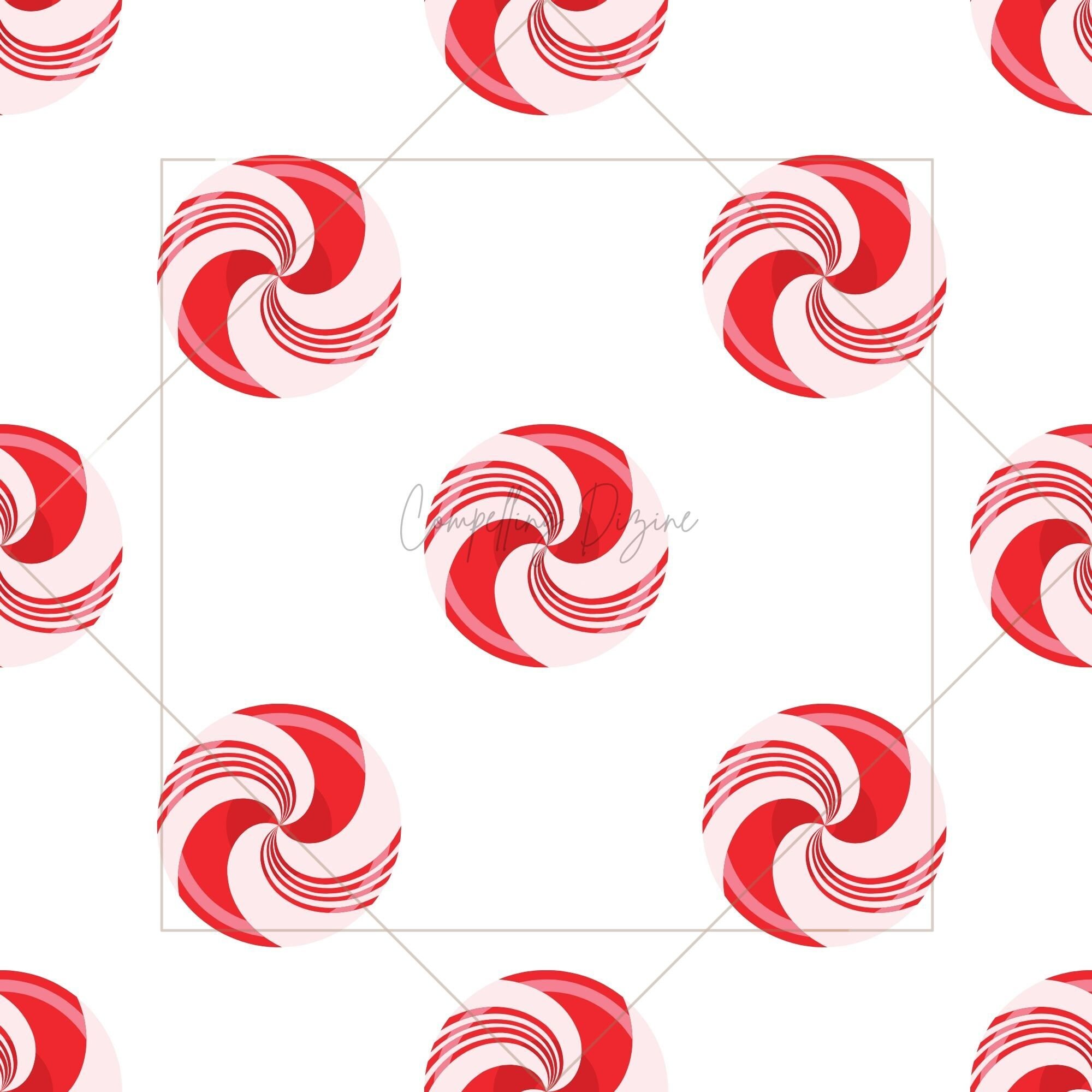 Candy Canes Digital Seamless Patterns | Peppermint Scrapbook Craft ...