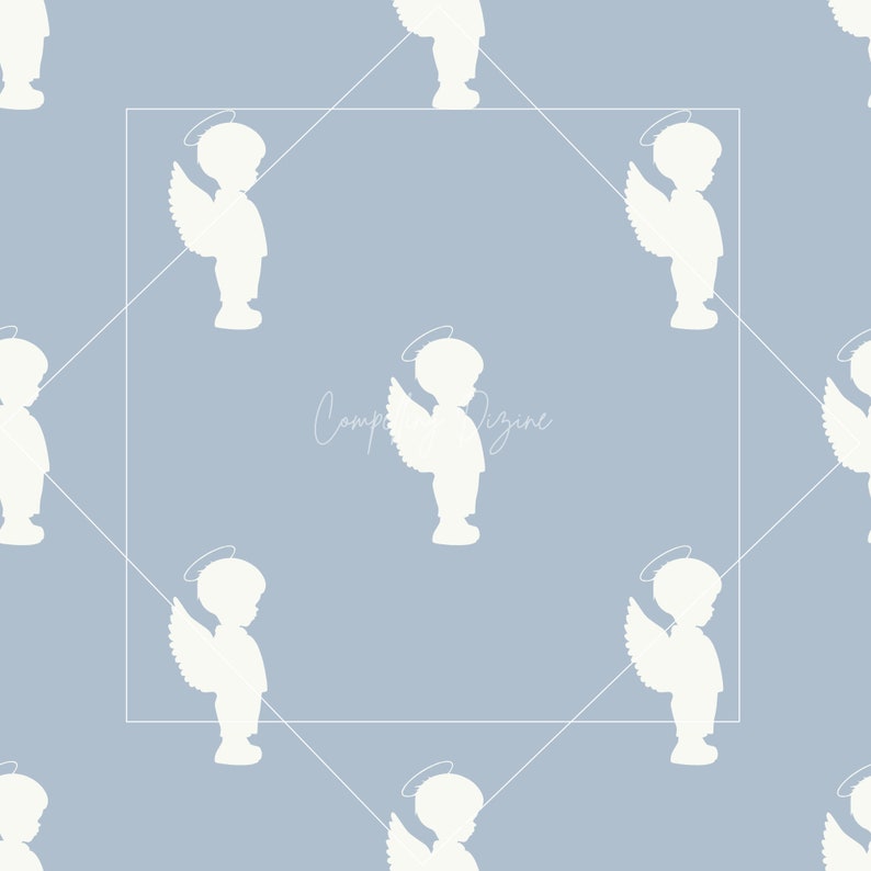 Angel Digital Designs | Angelic Seamless Patterns | Heavenly Image ...