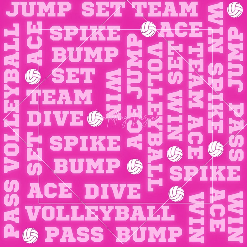 Volleyball Digital Patterns | Game Time Seamless Paper | Sports ...