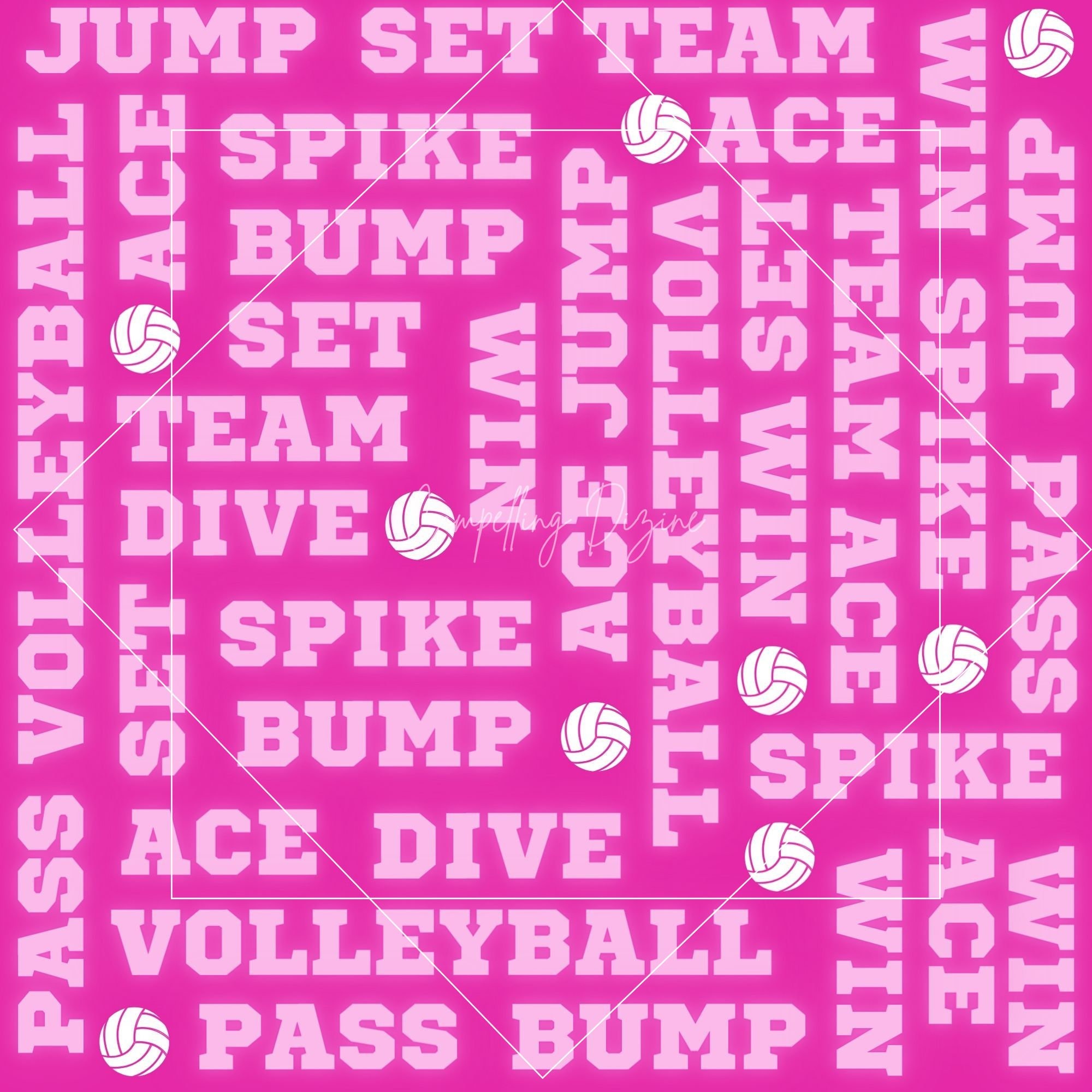 Volleyball Digital Patterns | Game Time Seamless Paper | Sports ...