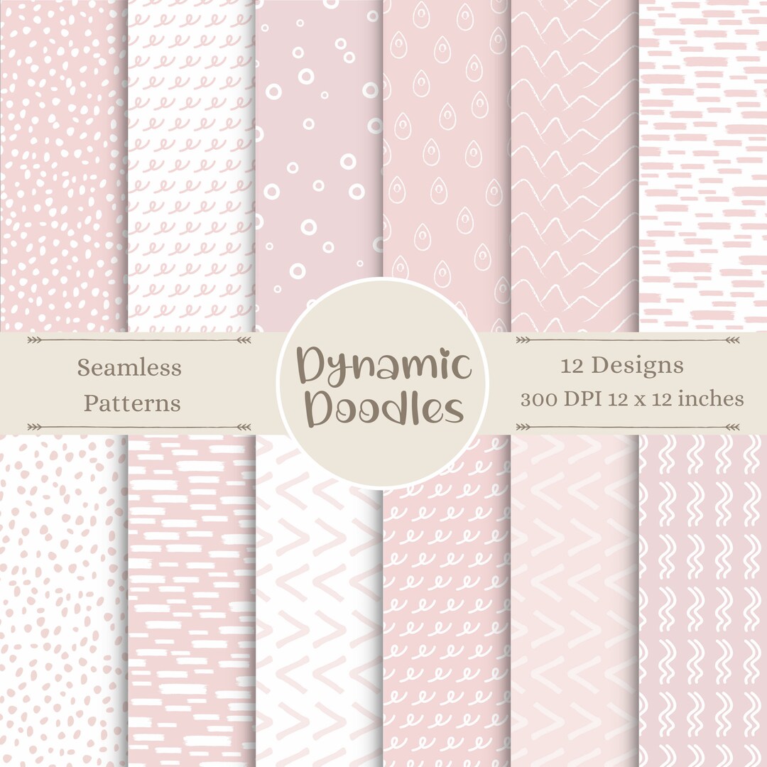 Doodle Blush Digital Design | Illustration Seamless Patterns ...