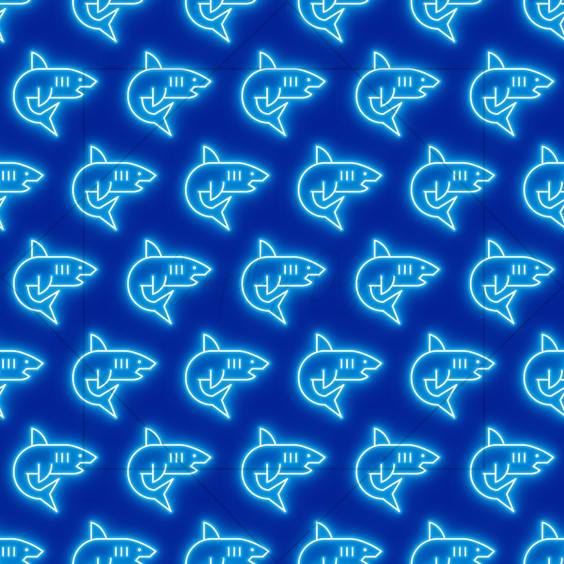 Super Sharks Digital Designs Sea Life Scrapbook Craft Paper Animal ...