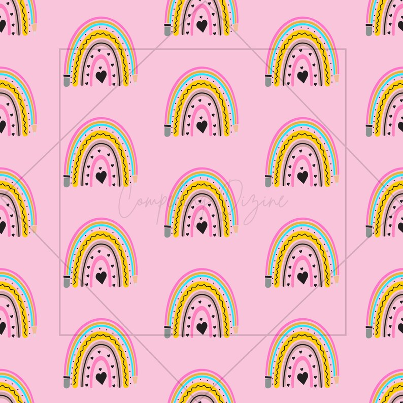 Back to School Digital Patterns | Classroom Seamless Paper | Teacher ...