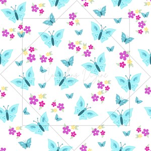 Butterfly Digital Patterns | Animal Seamless Paper | Colorful Scrapbook ...