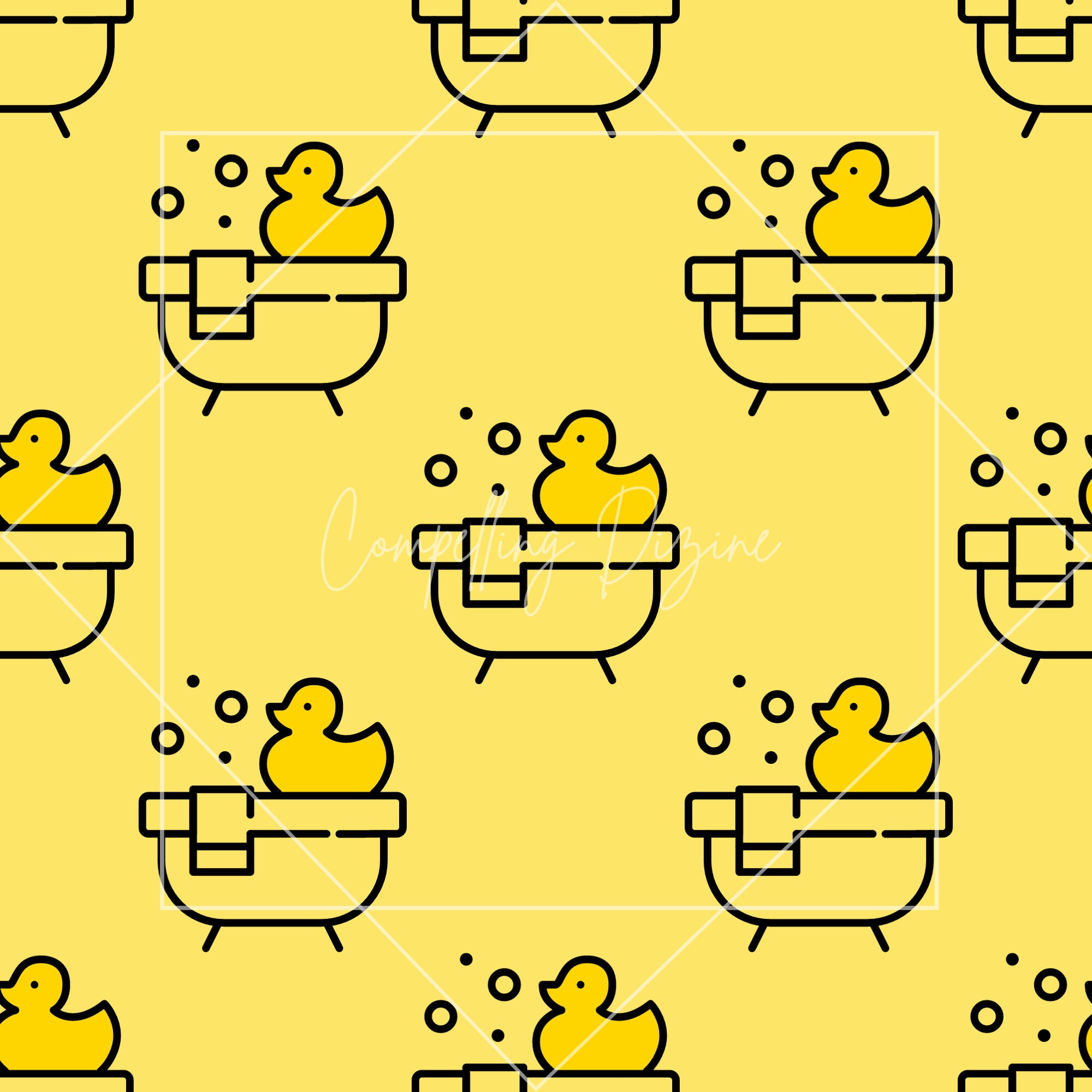 Rubber Duck Digital Patterns | Duckie Seamless Paper | Scrapbook Prints ...