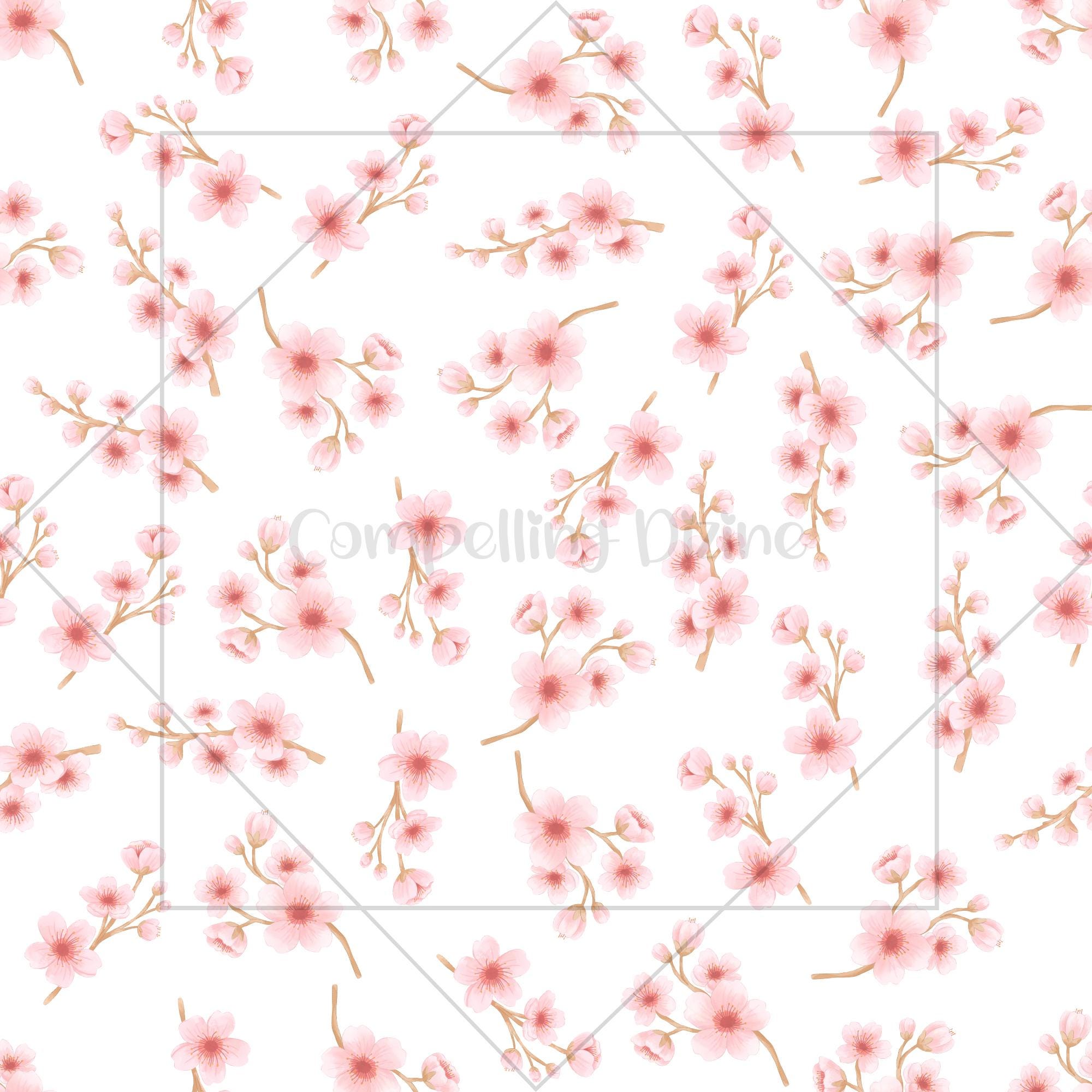 Cherry Blossom Digital Paper | Floral Seamless Patterns | Bloom Images ...