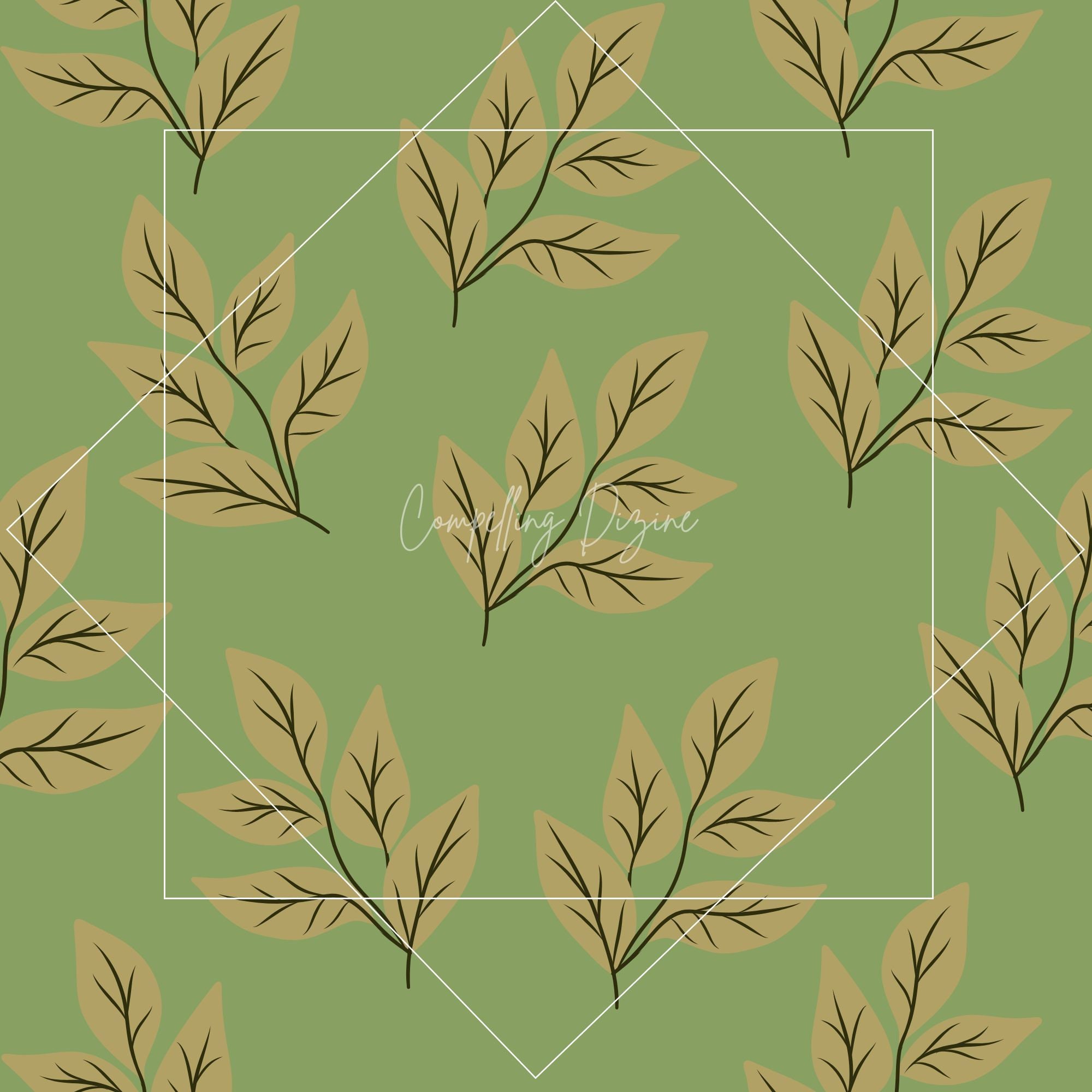 Elegant Greenery Digital Paper | Leaves Seamless Paper | Leafy Vine ...