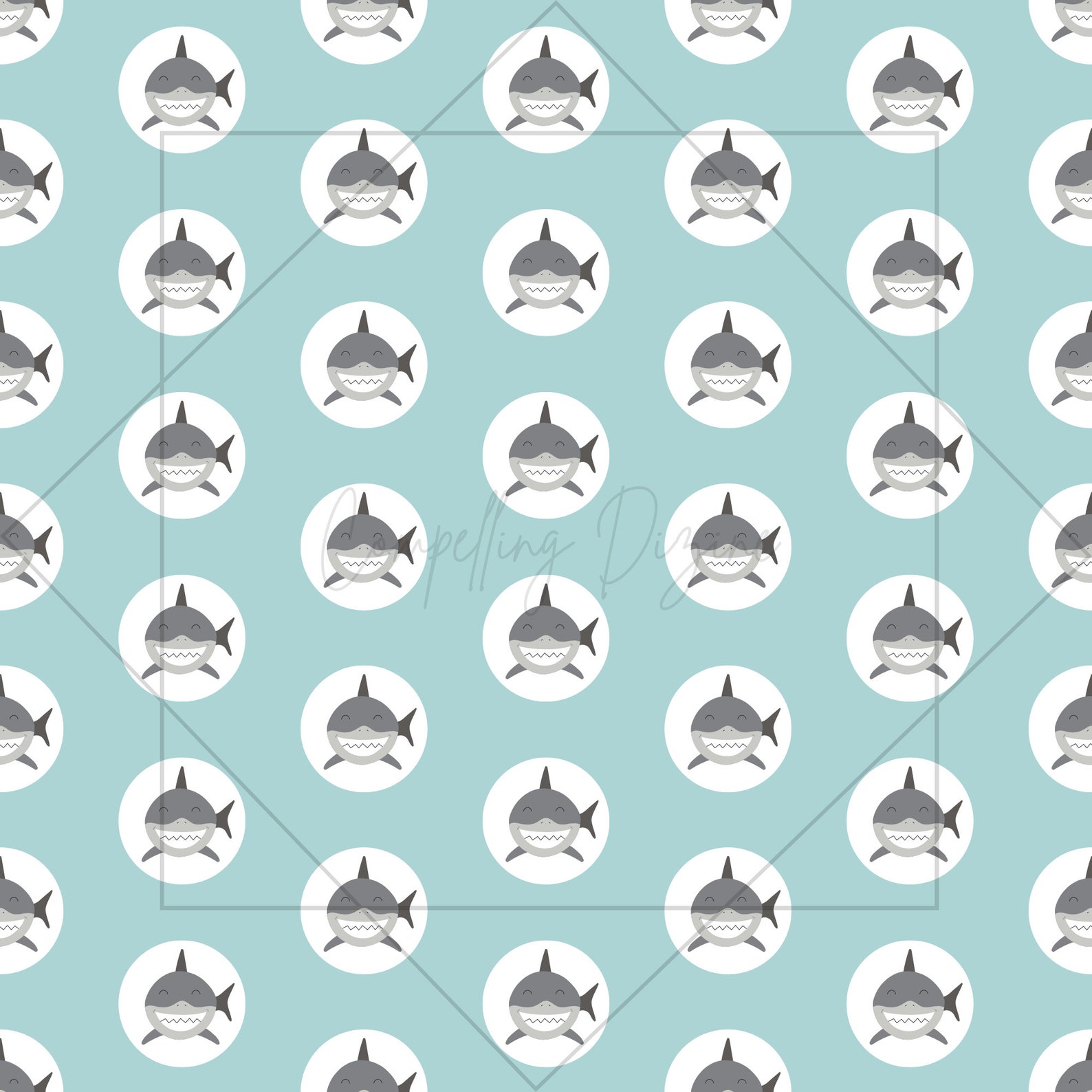 Super Sharks Digital Designs | Sea Life Scrapbook Craft Paper | Animal ...