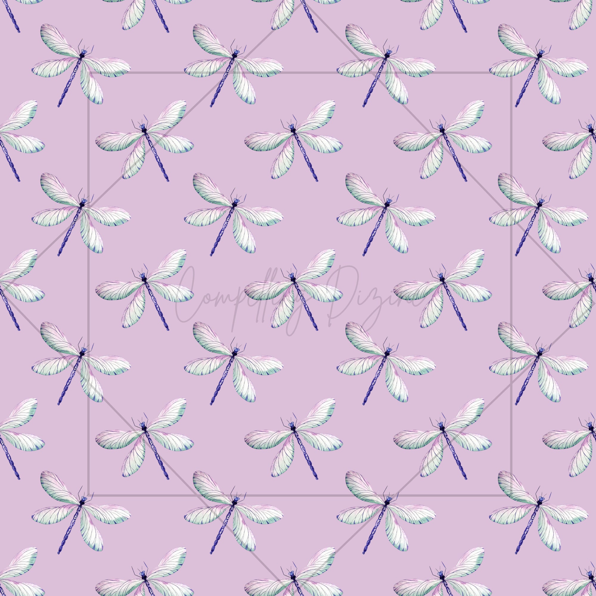 Dragonfly Digital Patterns | Animal Seamless Paper | Colorful Scrapbook ...