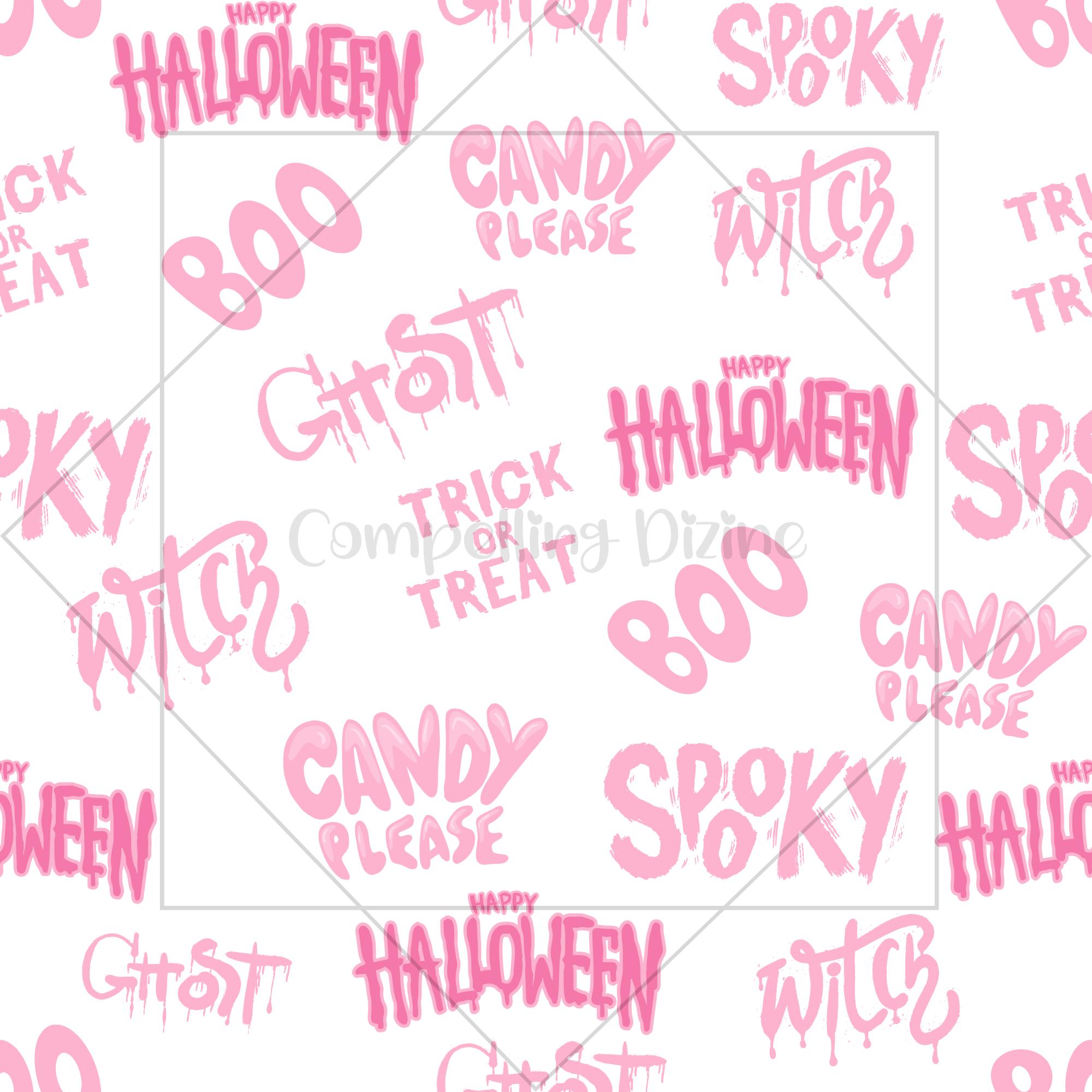 Pink Halloween Digital Patterns | Ghosts & Bats Seamless Paper | Trick ...