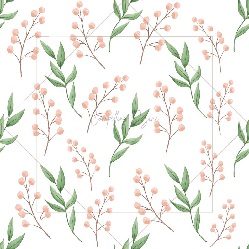 Elegant Greenery Digital Paper | Leaves Seamless Paper | Leafy Vine ...