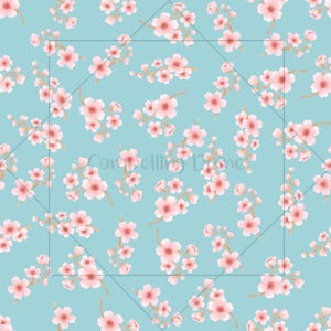 Cherry Blossom Digital Paper | Floral Seamless Patterns | Bloom Images ...