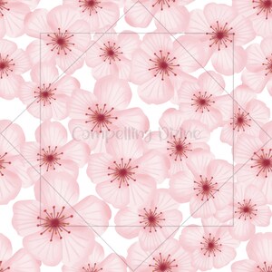 Cherry Blossom Digital Paper | Floral Seamless Patterns | Bloom Images ...