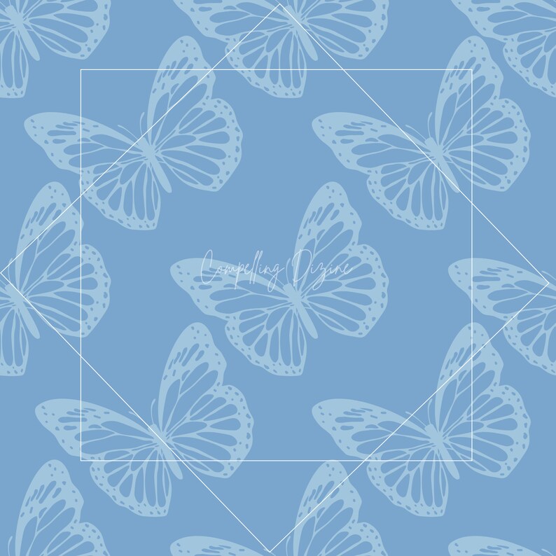 Butterfly Garden Digital Paper Beautiful Seamless Paper - Etsy