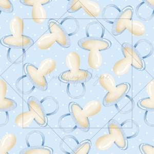 It's a Boy Digital Patterns | Baby Boy Seamless Paper| Blue Scrapbook ...