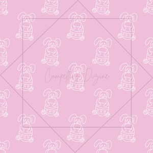 Easter Doodle Digital Design | Pink Scrapbook Craft Paper | Hand Drawn ...
