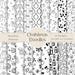 Christmas Black-white Doodle Digital Designs | Illustration Seamless ...