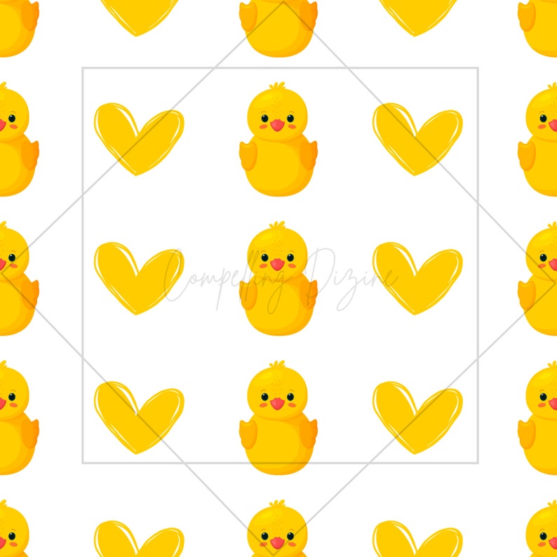 Rubber Duck Digital Patterns | Duckie Seamless Paper | Scrapbook Prints ...