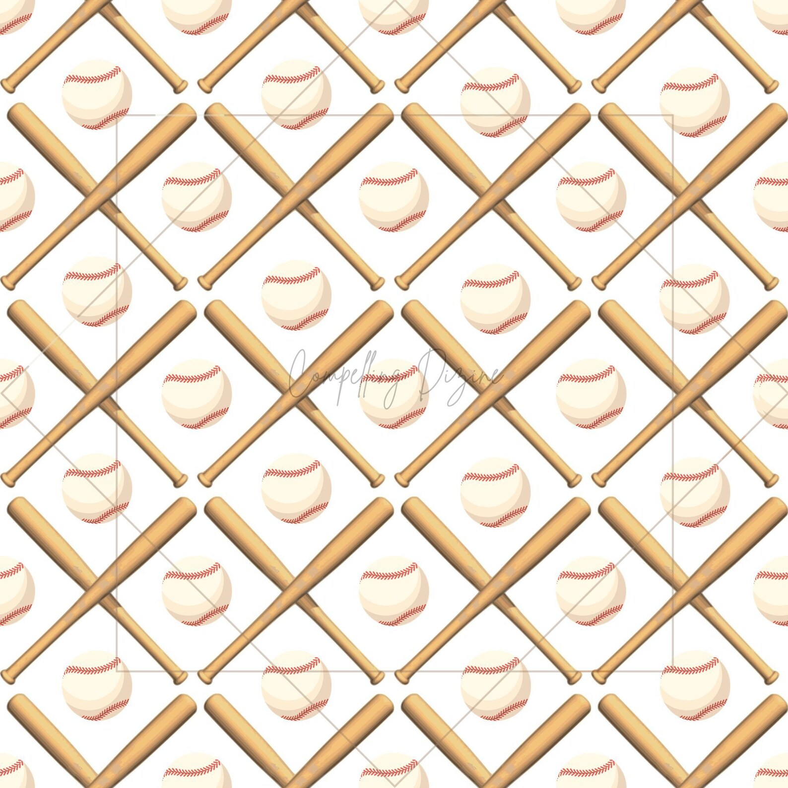 Baseball Digital Designs Bat, Ball Scrapbook Craft Paper Sports ...