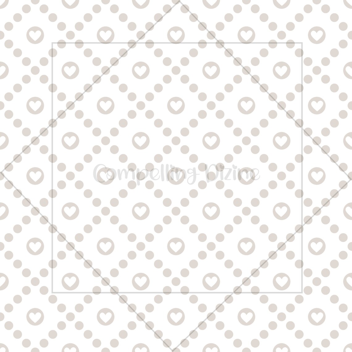 Nursery Digital Designs Beige Hearts Seamless Patterns Newborn Simple ...