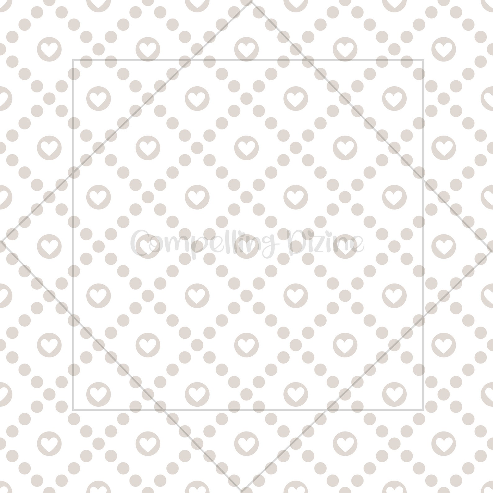 Nursery Digital Designs Beige Hearts Seamless Patterns Newborn Simple ...
