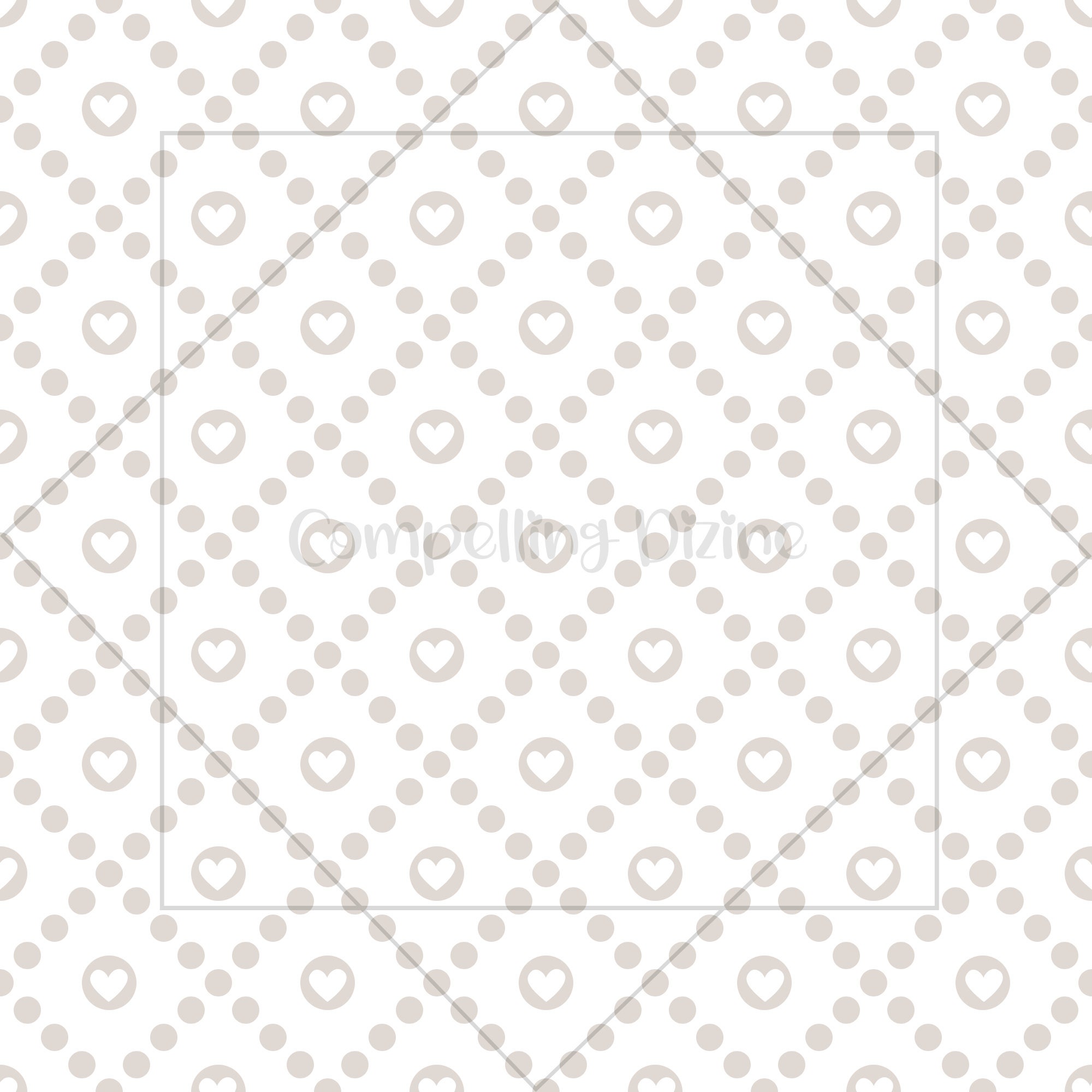 Nursery Digital Designs | Beige Hearts Seamless Patterns | Newborn ...