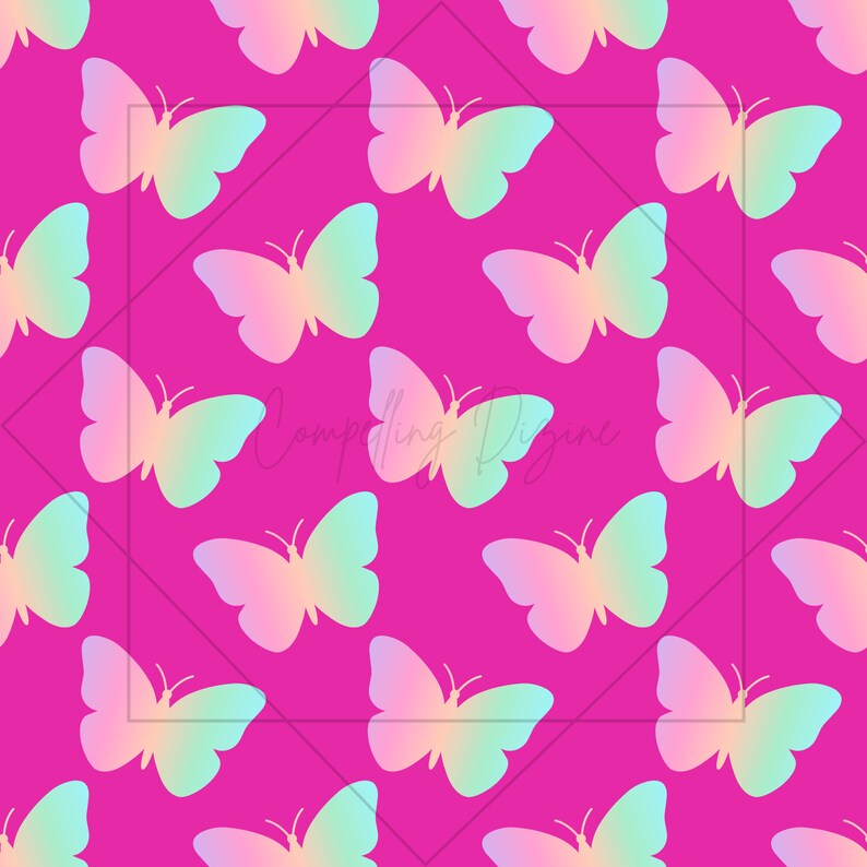 Butterfly Digital Patterns | Animal Seamless Paper | Colorful Scrapbook ...