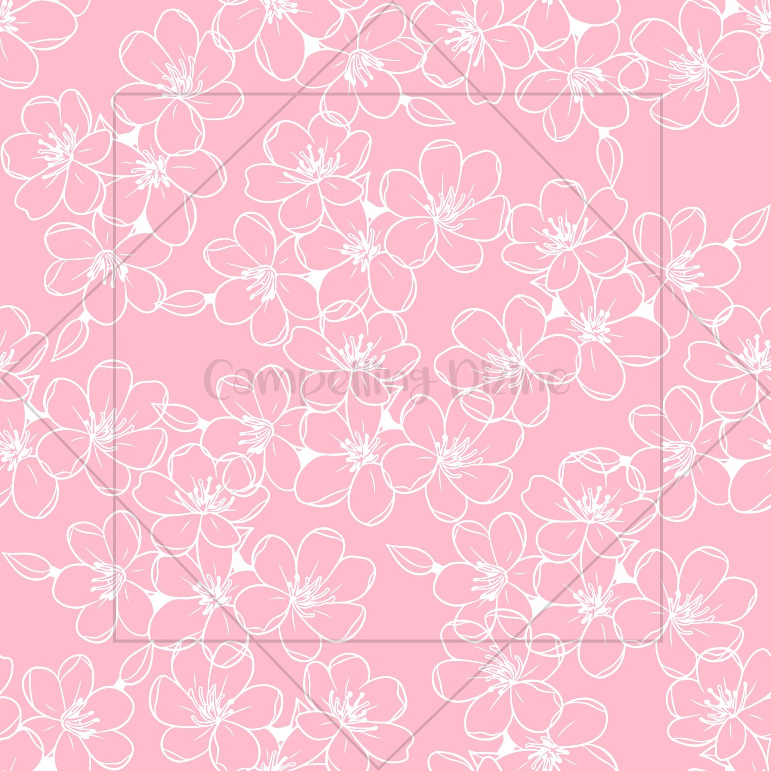 Cherry Blossom Digital Paper | Floral Seamless Patterns | Bloom Images ...