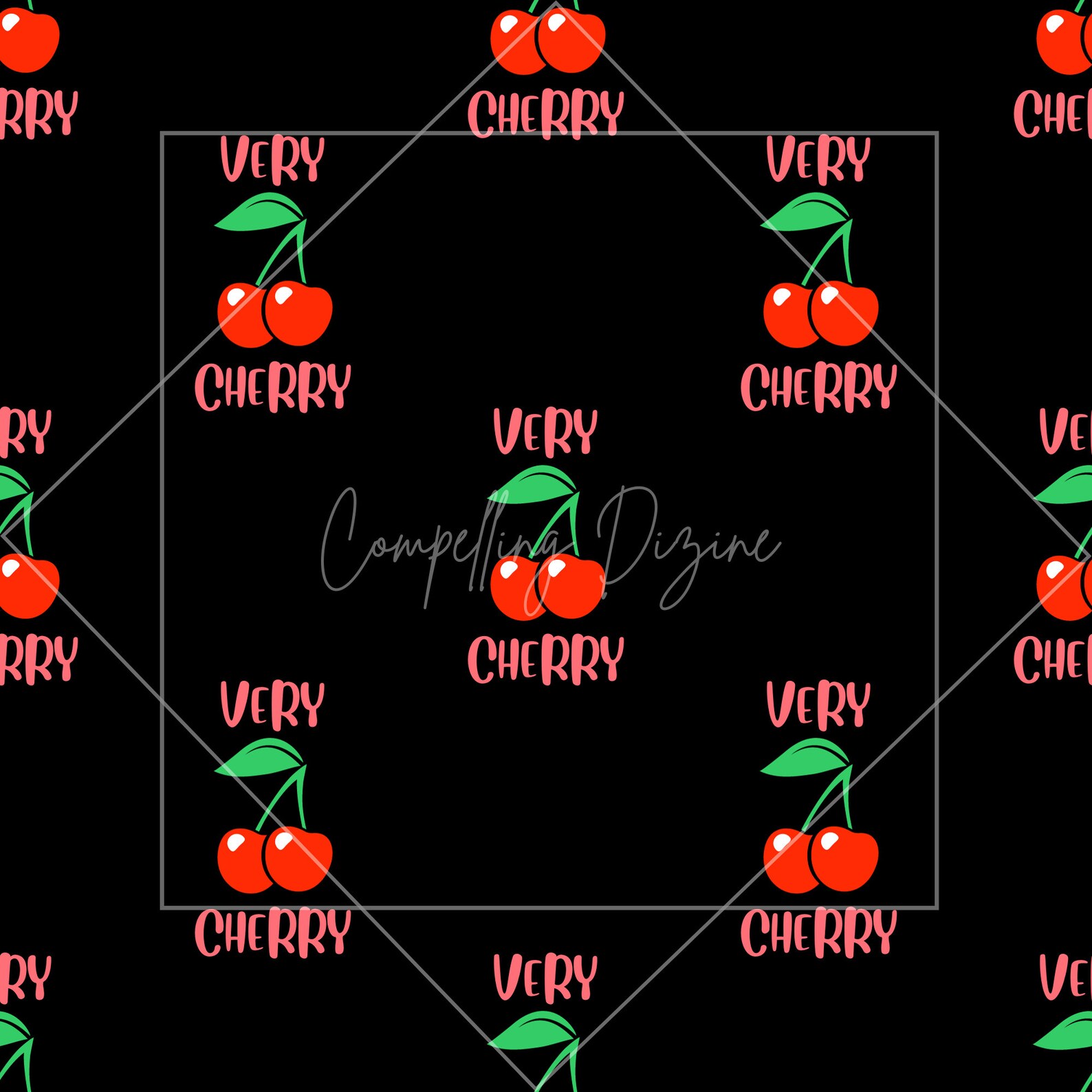 Very Cherry Digital Patterns | Cherries Seamless Paper | Scrapbook ...